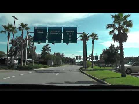 PNS Pensacola airport rental cars, loop road and exit