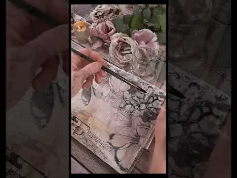 #shorts Art Journaling for Beginners Easy Mixed Media Tutorial