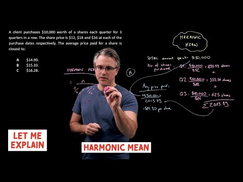 Harmonic mean (for the @CFA Level 1 exam)