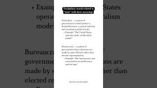 10 vocabulary words related to "state" with their meanings #state #english #englishvocabulary #gram