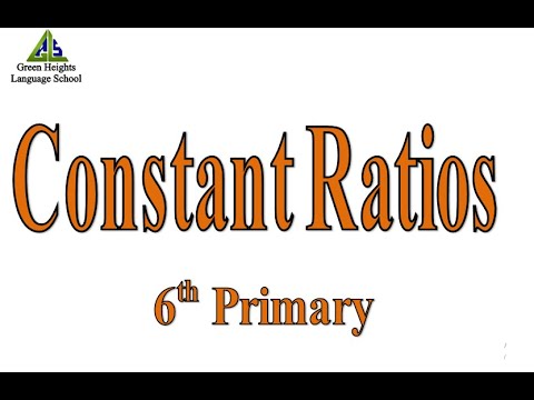 Constant Ratios