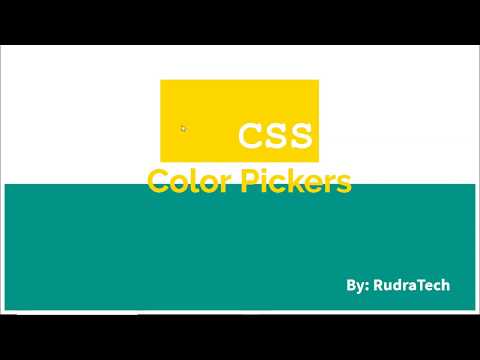 css Color Pickers | HTML Basics |