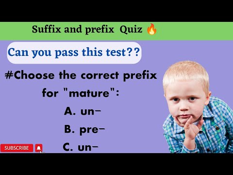 Suffix and Prefix Quiz 🔥 l English Grammar Test 🔥