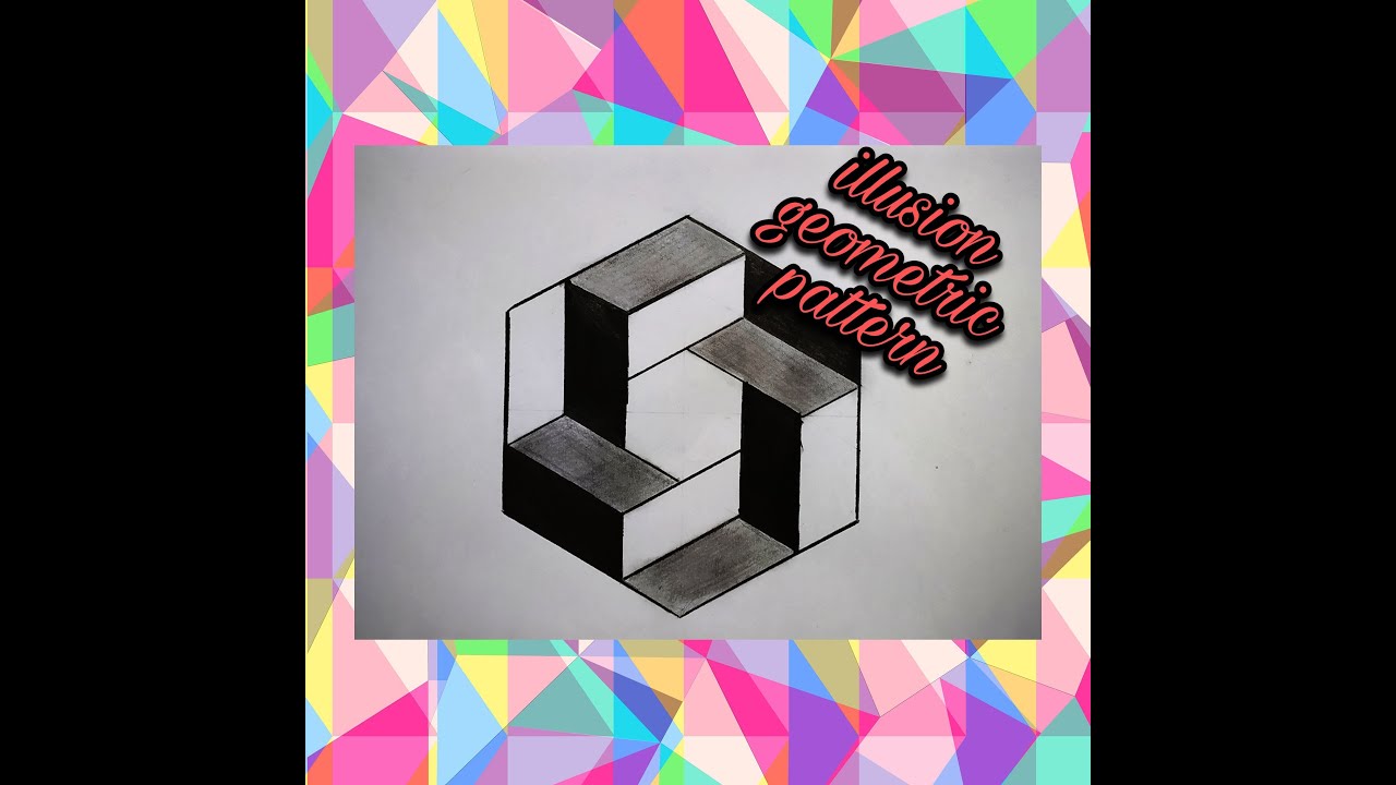 Amazing 3D illusion geometric pattern