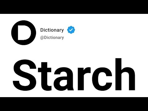 Starch Meaning In English