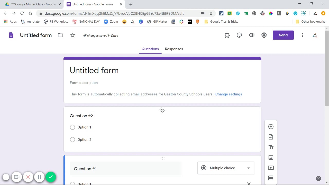 Edit questions in Google Forms