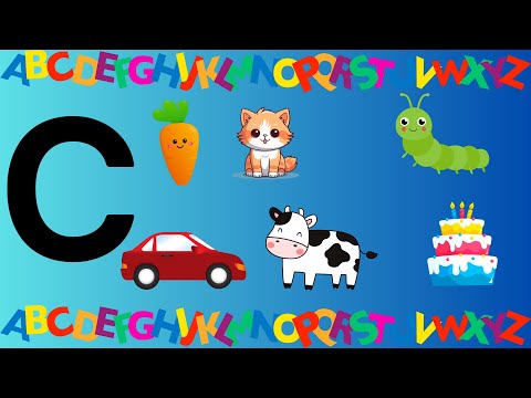 Letter C Phonics sounds| Words beginning with C| Children learn the letter C sound| Alphabet