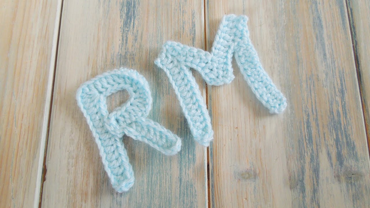 (crochet) How To Crochet Letters P, R. M - Crochet Extras
