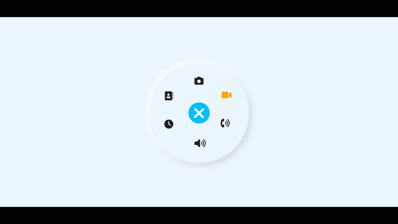 Circular Navigation Bar Menu Using HTML, CSS & JS | Radial Menu
