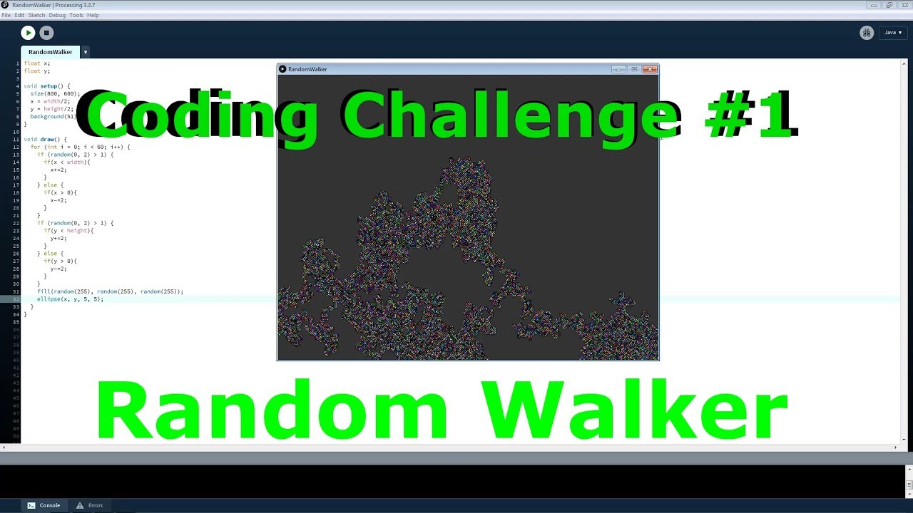 Coding Challenge #1 Random Walker