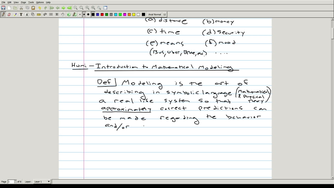 Lecture1-Part1: Introduction to Mathematical Modeling - Examples and Defining Qualitative Models