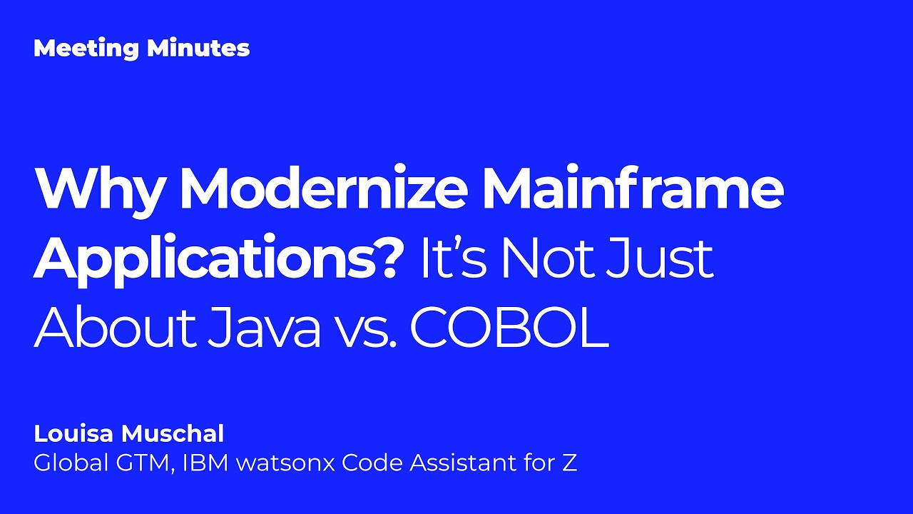 Convert to Java? So what? Why modernize mainframe apps is beyond the language | Louisa Muschal