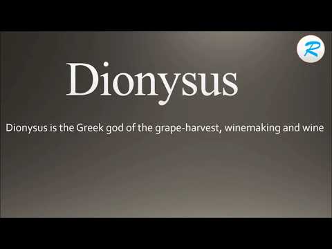 How to pronounce Dionysus