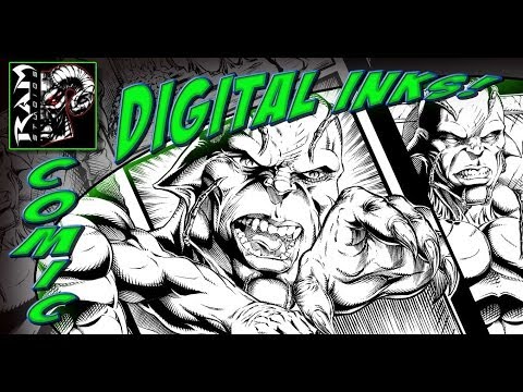 Digital Inking - Comic Book Art - Drawing Video - Blackstone Comic
