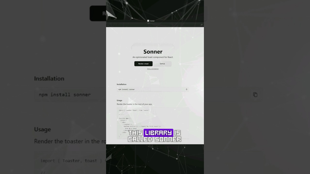 Sonner #ui #uidesign #uiux #ux #ai #javascript