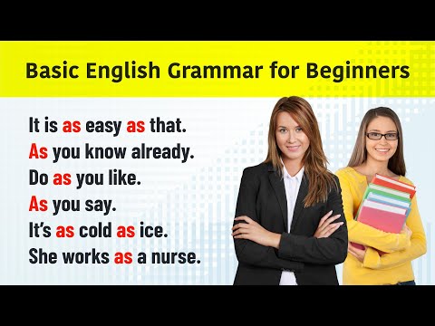 Basic English Grammar for Beginners - Use ‘as’ in a Sentence || Easy English Grammar