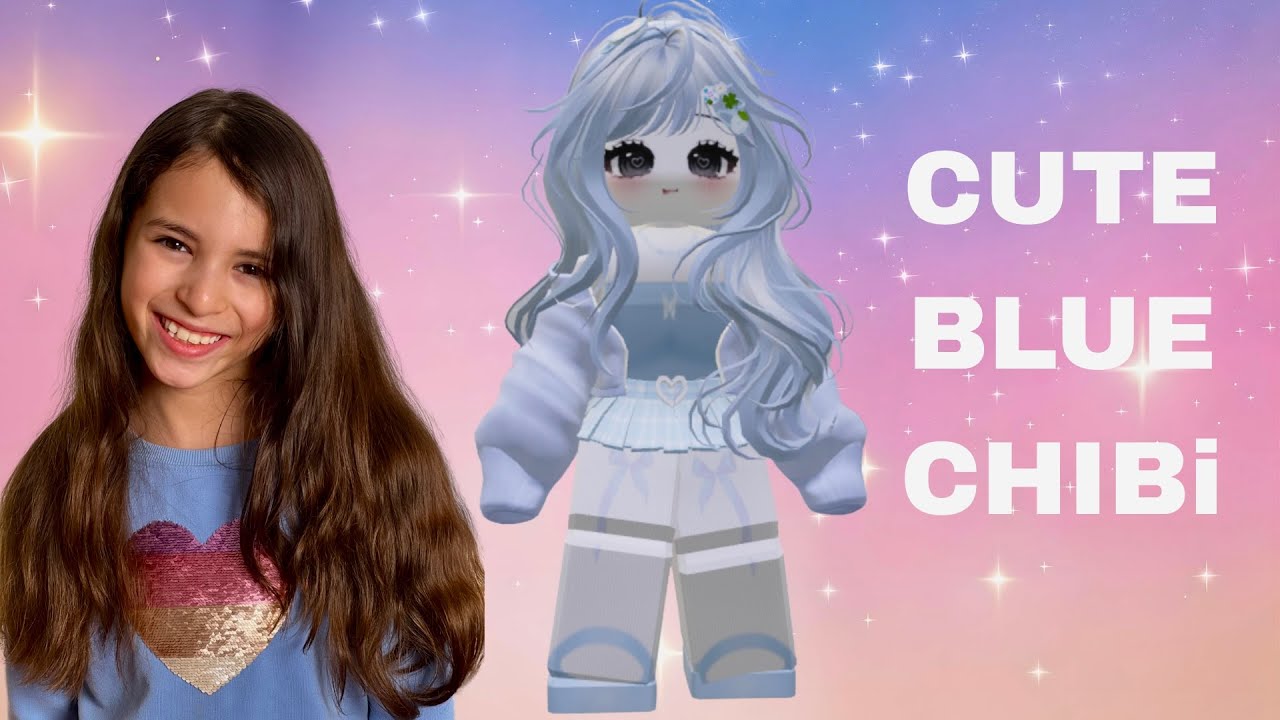 ROBLOX OUTFIT: I Made a CUTE Blue Chibi Girl & Wore It in MM2!