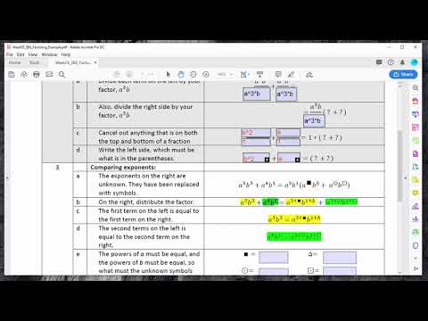 INDS 1050: Factoring (SBS)
