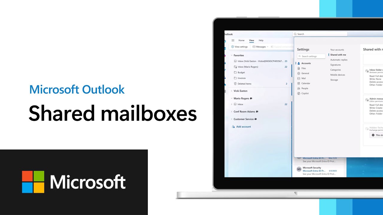 Learning the new Outlook: Adding Shared mailboxes