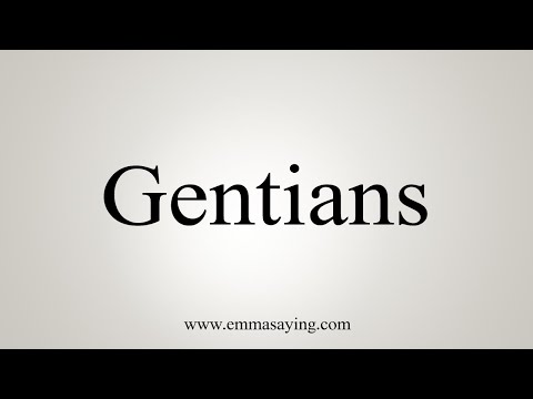 How To Say Gentians