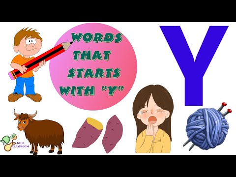Words Starts with Y | Kids Vocabulary | Words starts with Y for Toddlers | Learn by kids classroom