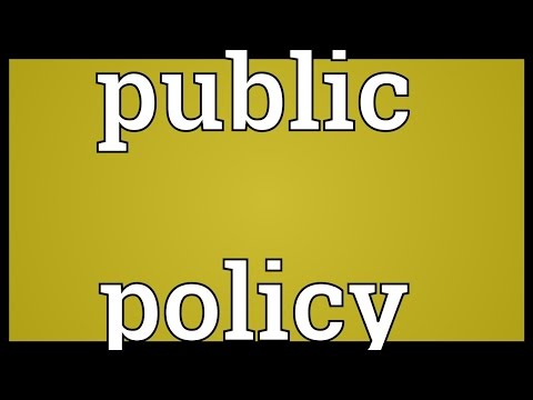 Public policy Meaning