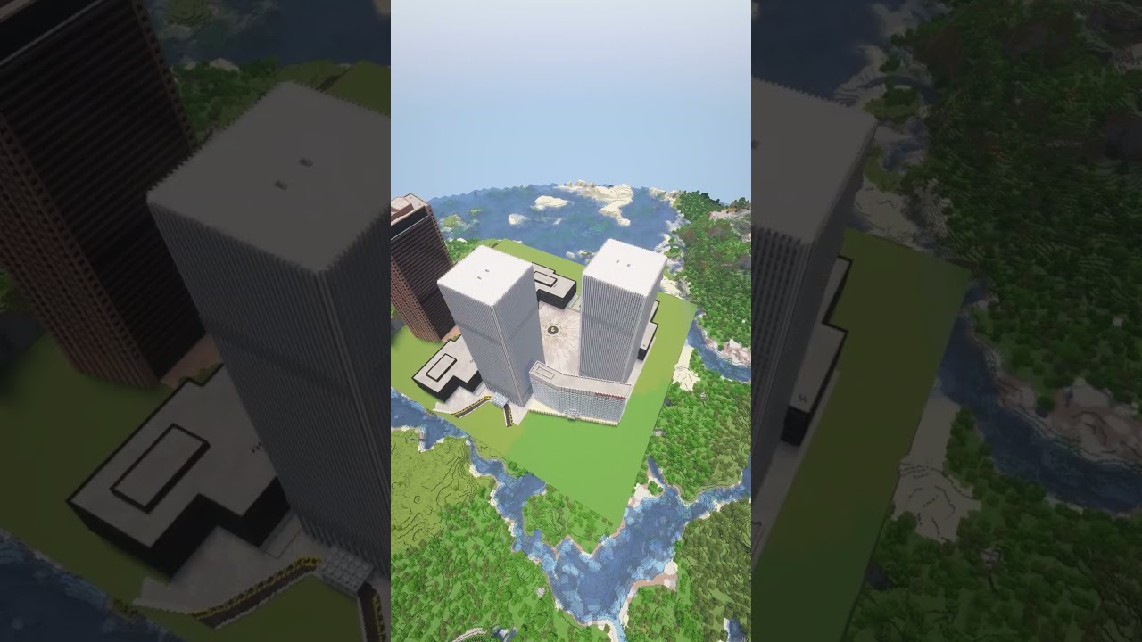 Twin Towers Minecraft Timelapse | #minecraftbuilding #minecraft #twintowers