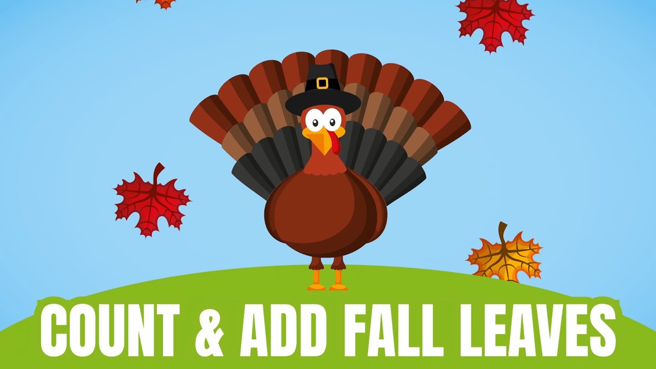 Counting and Adding Fall Leaves - Thanksgiving math fun