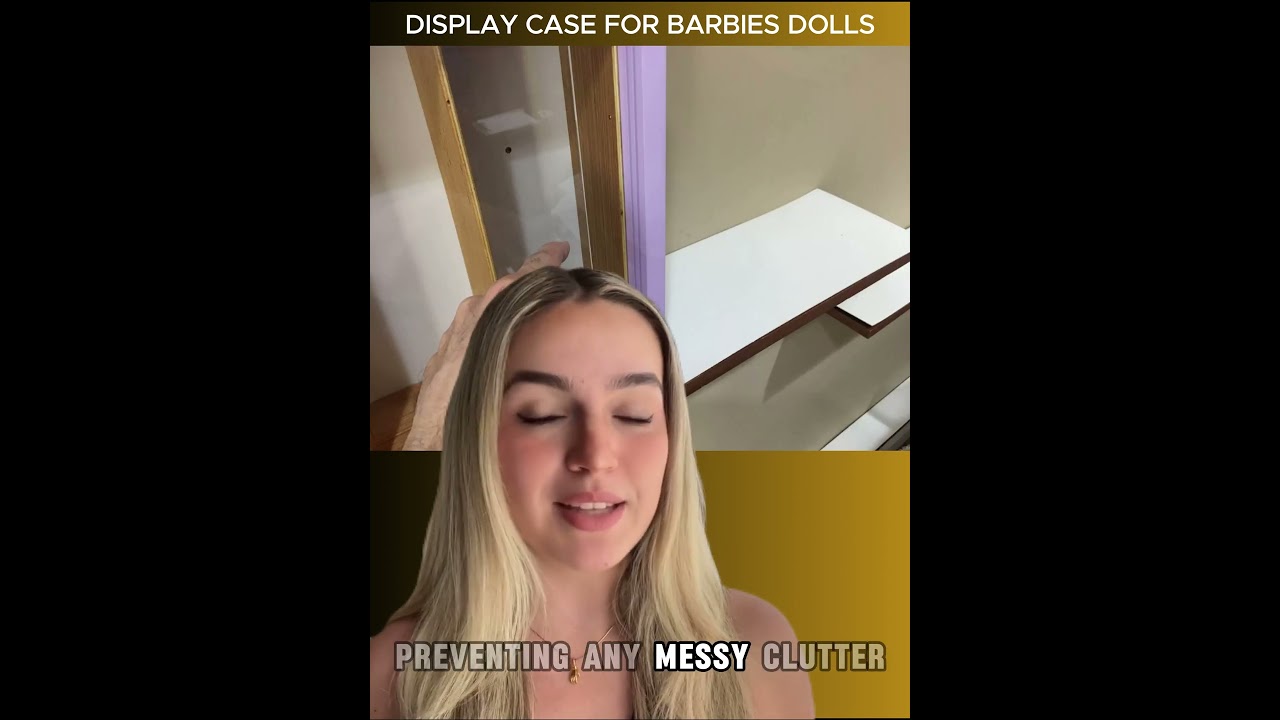 Display case cabinet for Barbie Dolls #shorts #displaycabinets