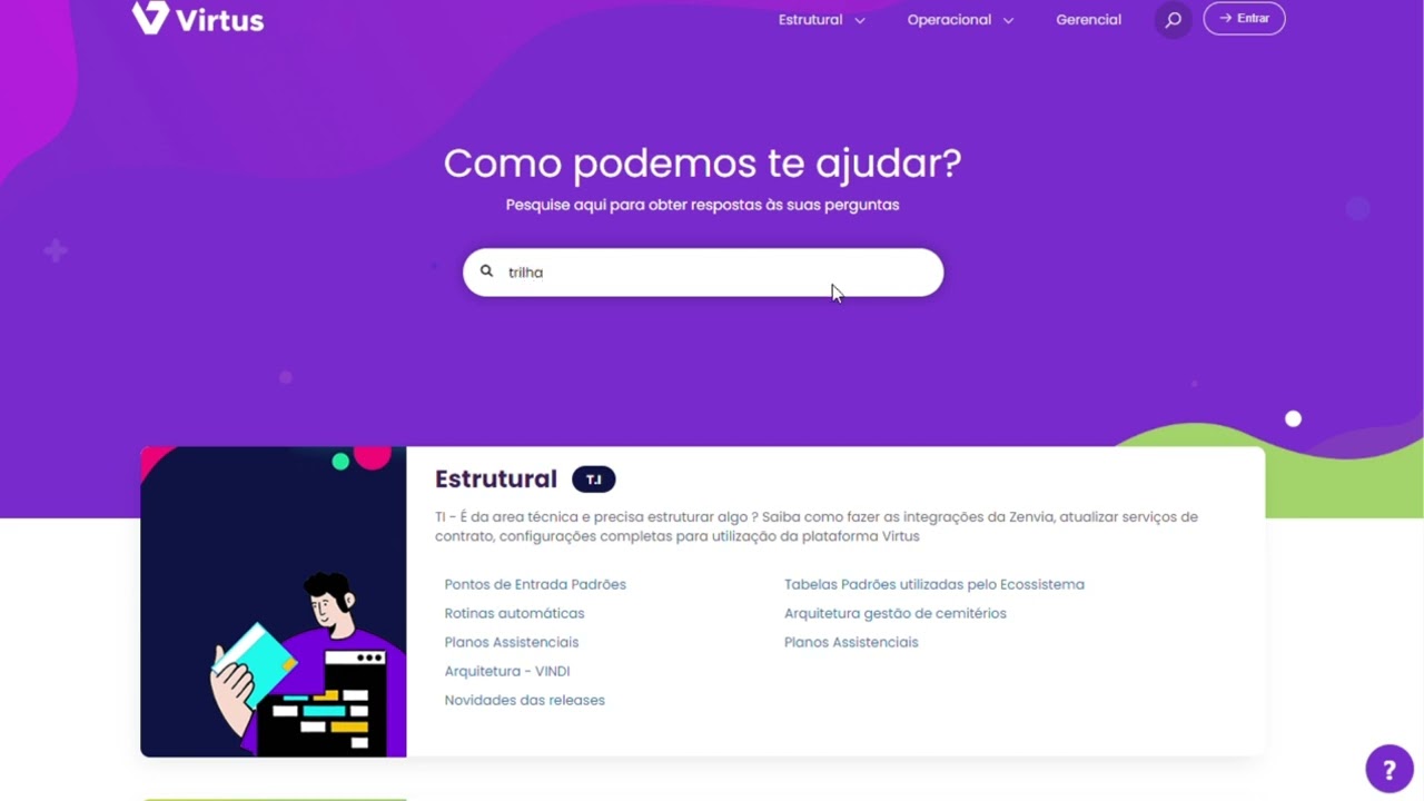 Nova Central de Ajuda - Plataforma Virtus