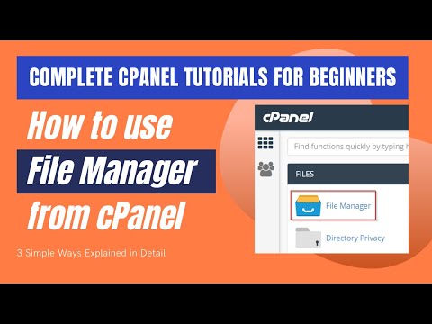 🌟 💫cPanel File Manager Tutorial | Add/ Edit/ Delete/ Upload/ Download or Manage files in cpanel