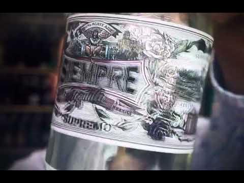 Siempre Tequila “Supremo” illustrated label by Steven Noble