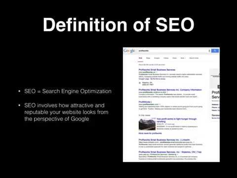 what is seo a definition of search engine optimization