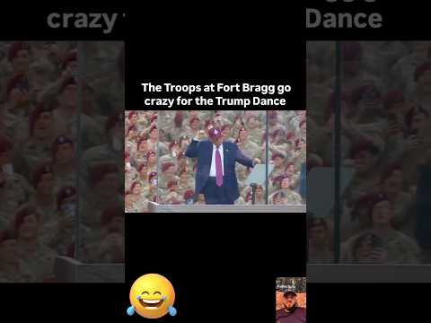 The Troops at Fort Bragg go crazy for the Trump Dance🕺🤩 #donaldtrump #dance #trump #trumpnews #usa