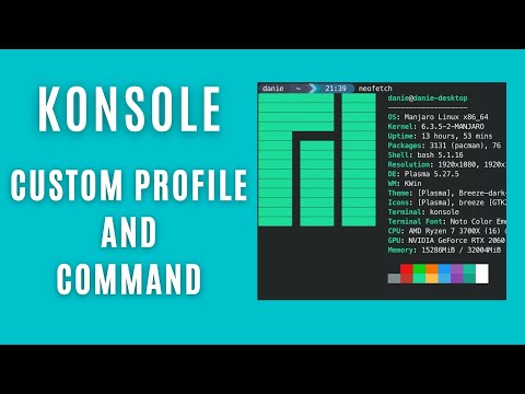 Open Konsole named Profiles, with own identification and a custom command, using a keyboard shortcut