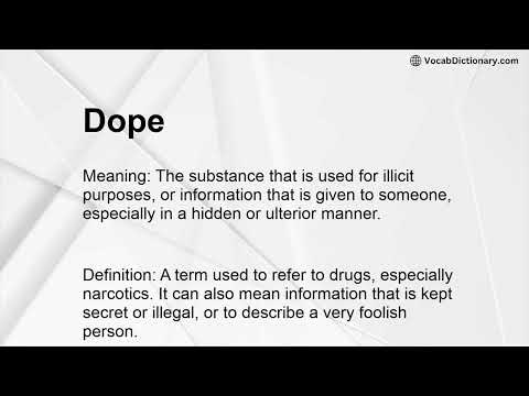 Dope Meaning