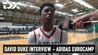 DraftExpress - DraftExpress Video : David Duke Interview - Adidas Eurocamp