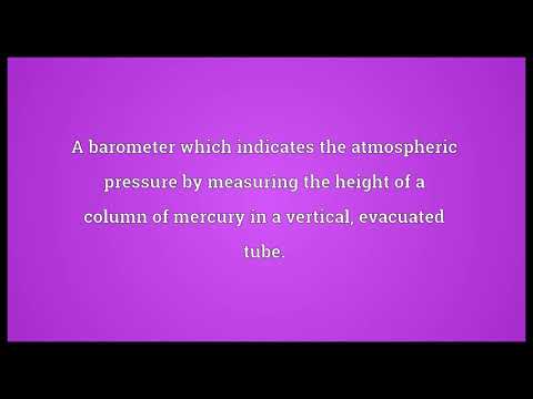Mercury barometer Meaning