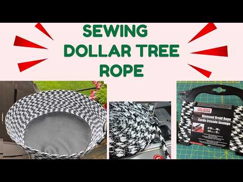 One Dollar Basket Sewing Clothesline Rope Sew Swirl Tutorial @sweetcountrylivinginmichigan