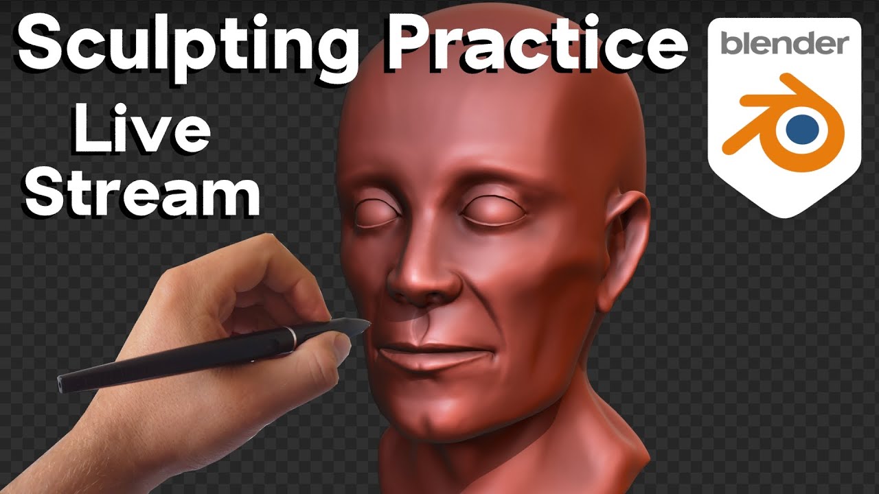 Blender Sculpting Practice (My First Live Stream)