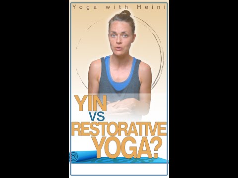 Restorative vs Yin Yoga? // Yoga QA // Yoga with Heini #Shorts