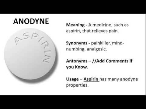 Vocabulary Made Easy Meaning of Anodyne, Synonyms, Antonyms and its Usage