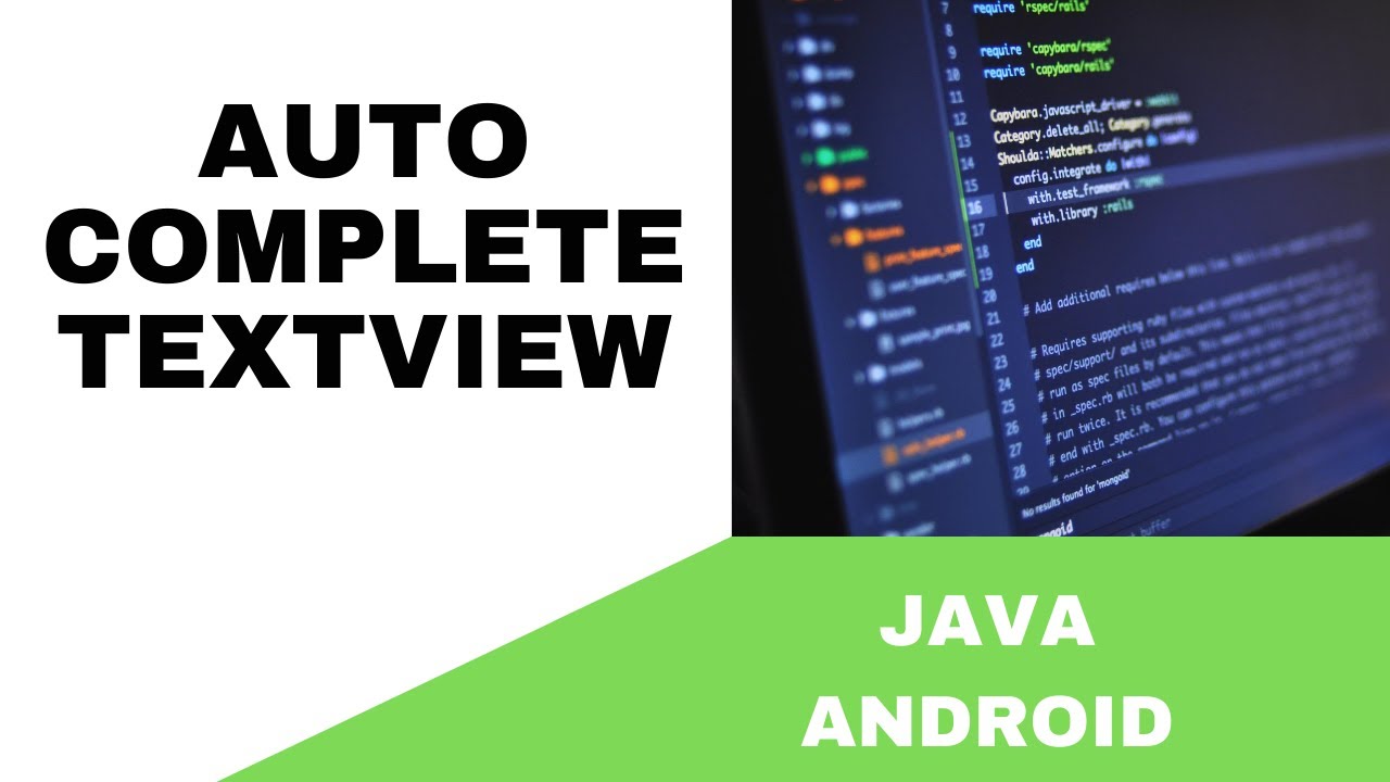 ANDROID - AUTOCOMPLETE TEXTVIEW TUTORIAL IN JAVA