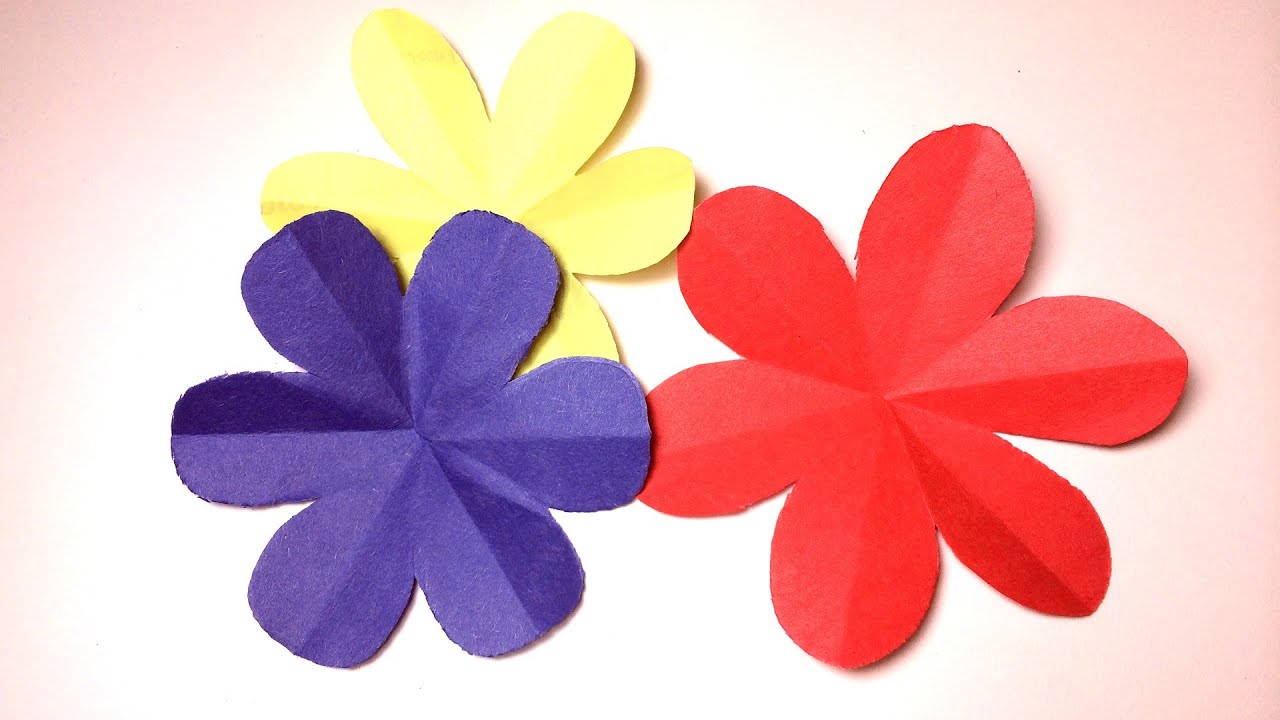 How to cut a perfect 6 petal flower --- DIY paper craft