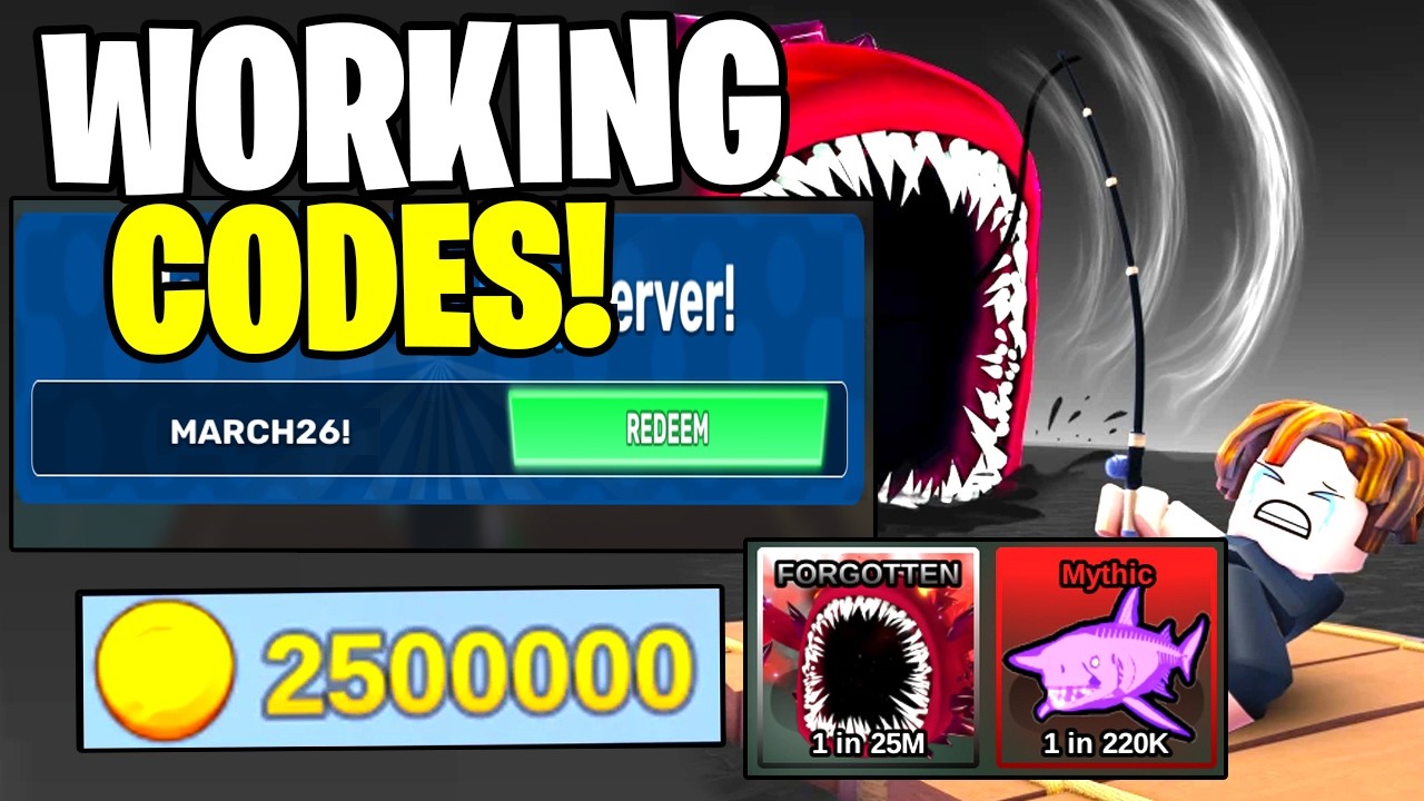 💥NEW💥  ALL WORKING CODES FOR FISH IT IN MARCH 2026! ROBLOX FISH IT CODES