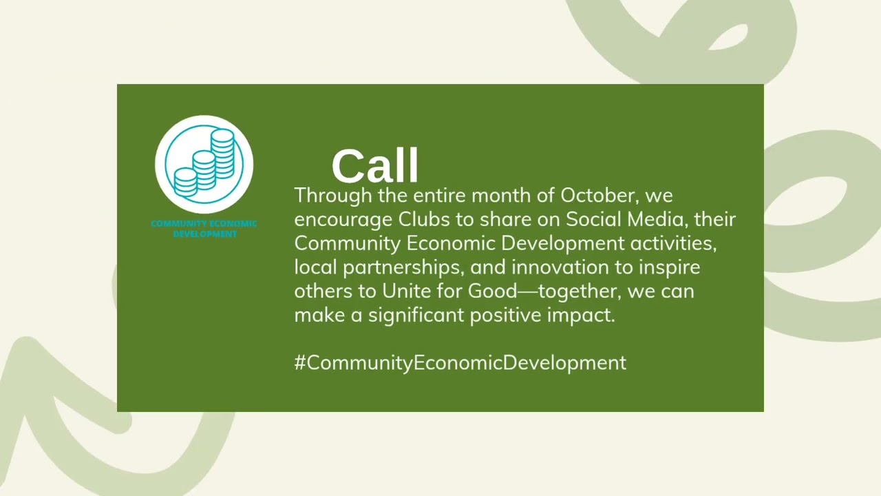 Rotary Community and Economic Development Month