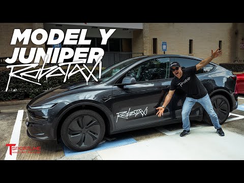 🚨 First ROBOTAXI at T Sportline Atlanta Today! 🚨 Tesla Model Y Juniper Robotaxi Hits Outside Austin