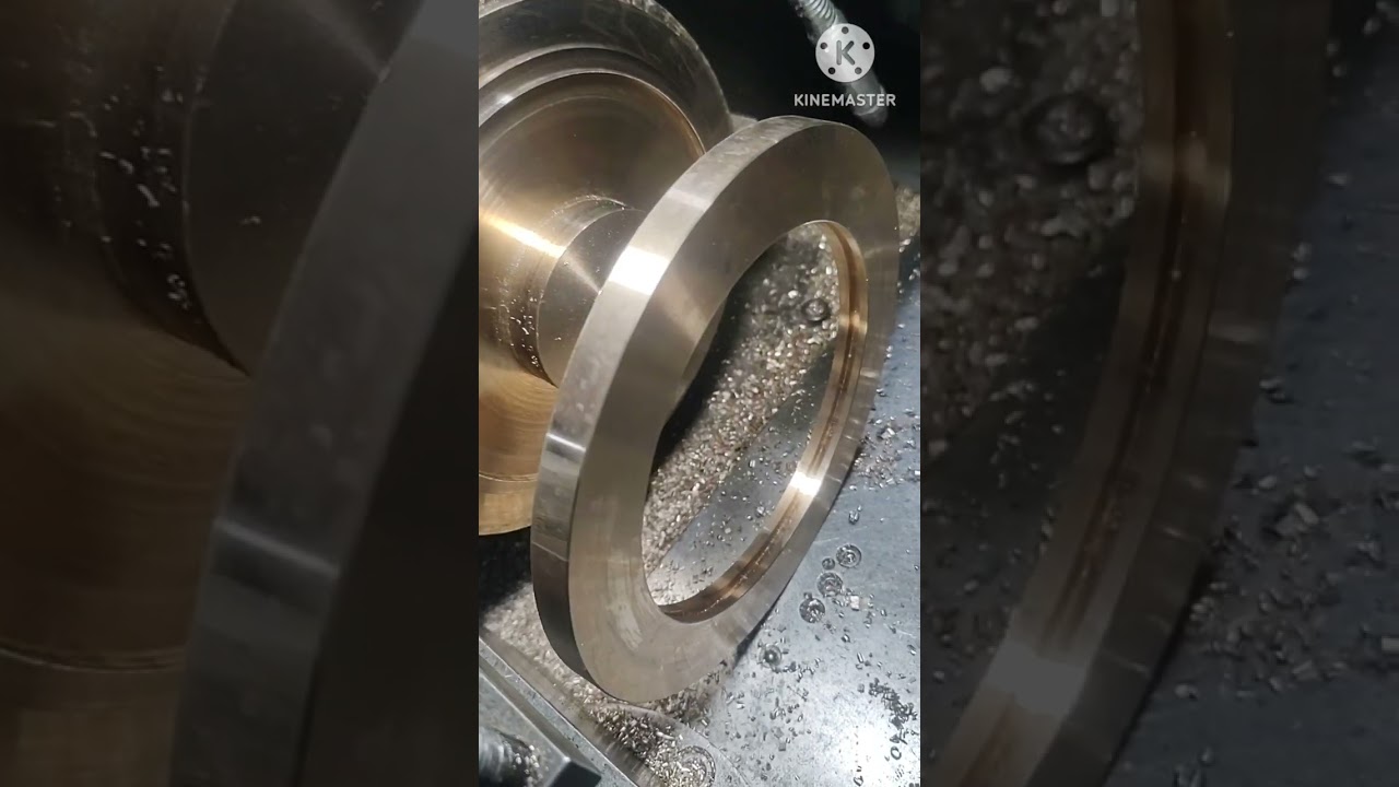 anel em bronze sae 65 usinagem torno mecânico