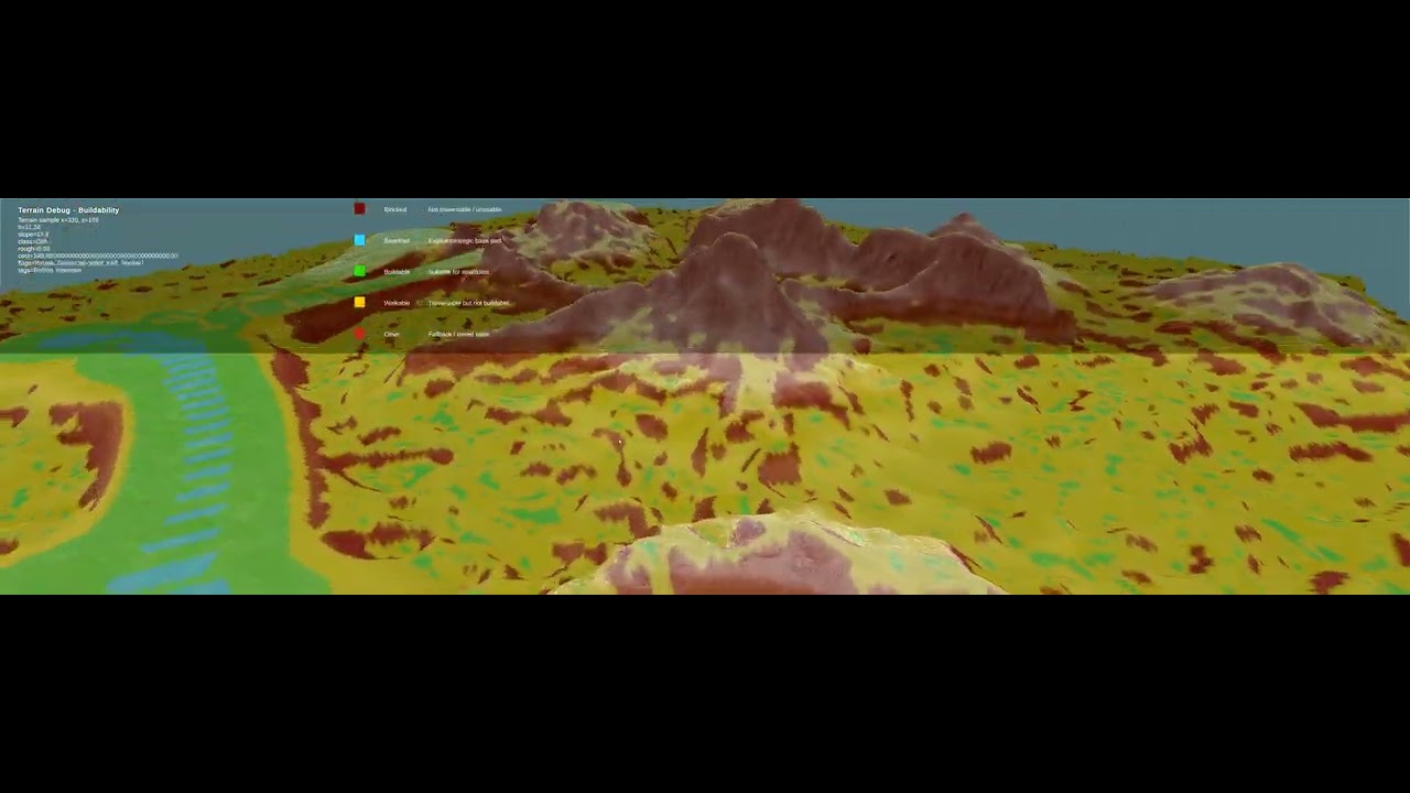 Building my first RTS game in Unity. Terrain generator + Debug console