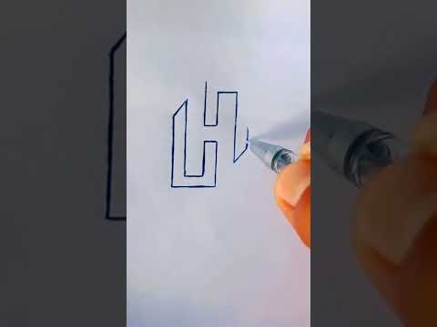 Best logo for letter H||#shorts #calligraphy #condsty #handwriting